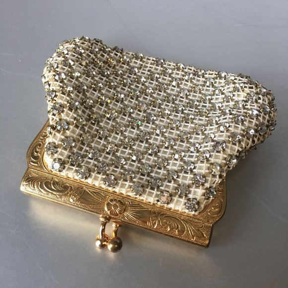 Vintage Hong Kong | Bags | Sparkling Diamond Like Rhinestone Stunning ...